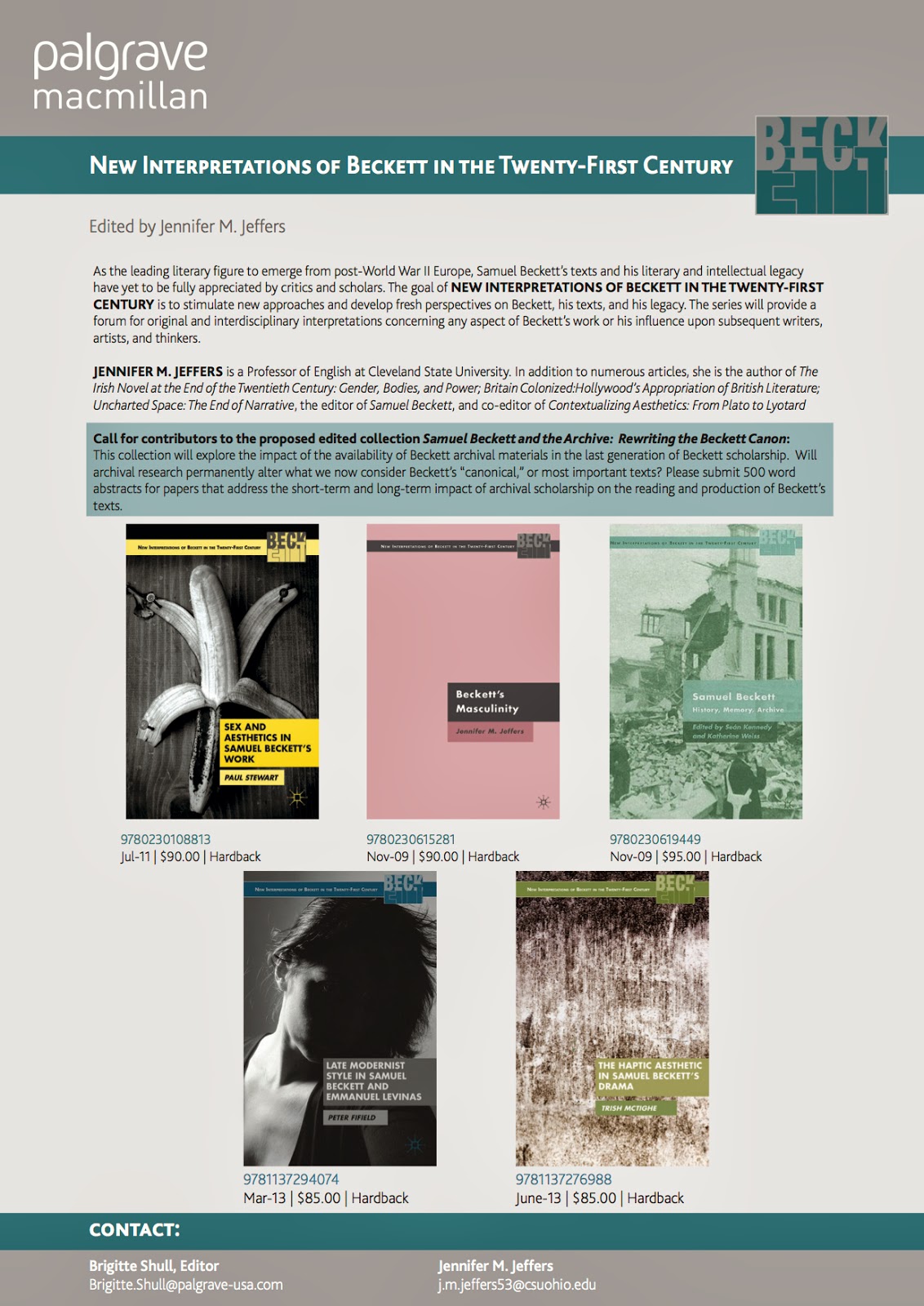 Samuel Beckett and the Archive: Rewriting the Beckett Canon – The ...